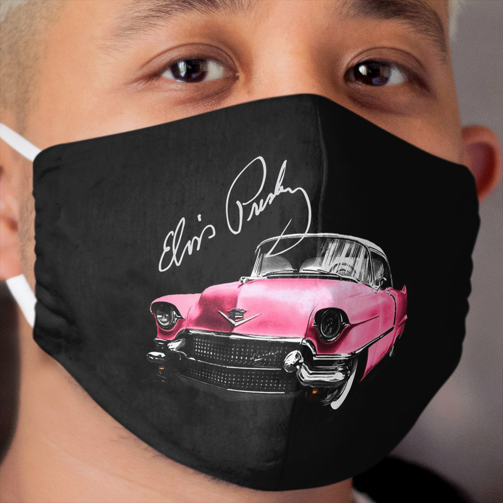 Elvis Presleys Pink Cadillac Cloth Face Mask - Chief T-shirt