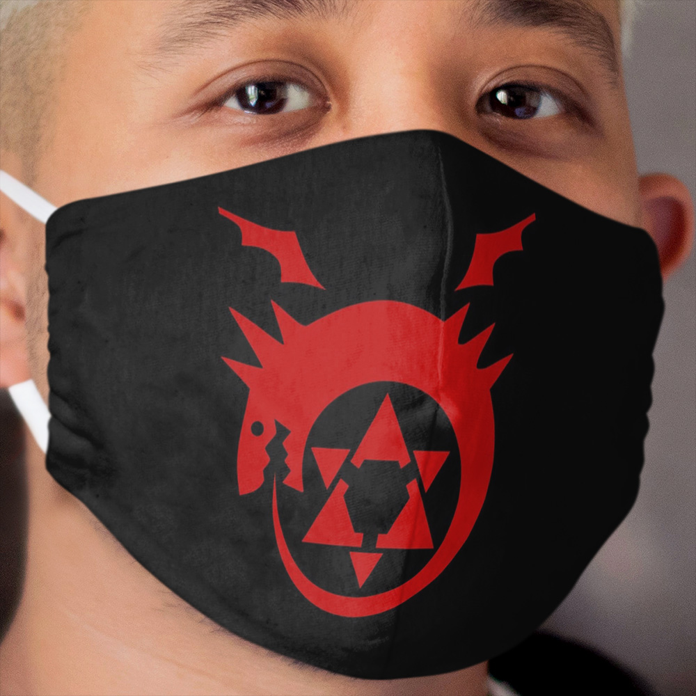 Fullmetal Alchemist- ouroboros homunculus symbol Cloth Face Mask ...