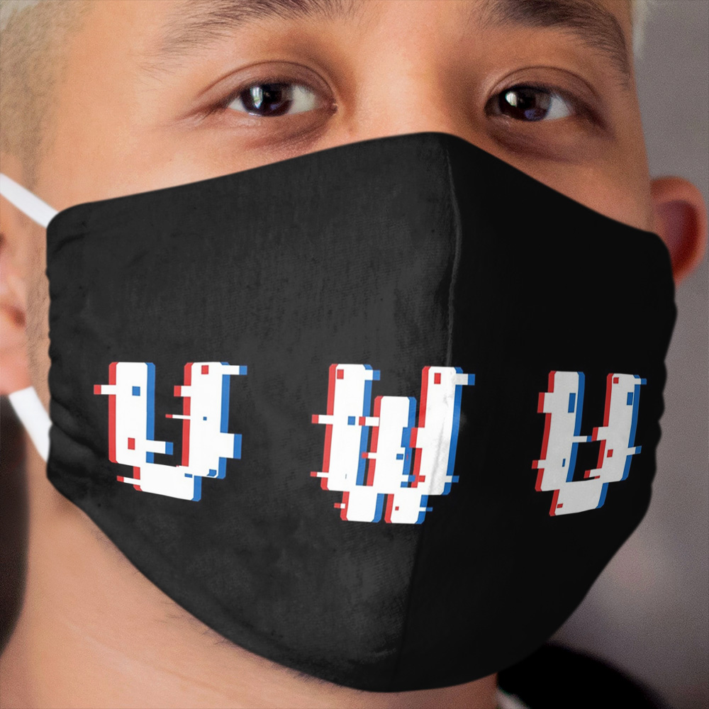 Glitchy UWU Cloth Face Mask - Chief T-shirt