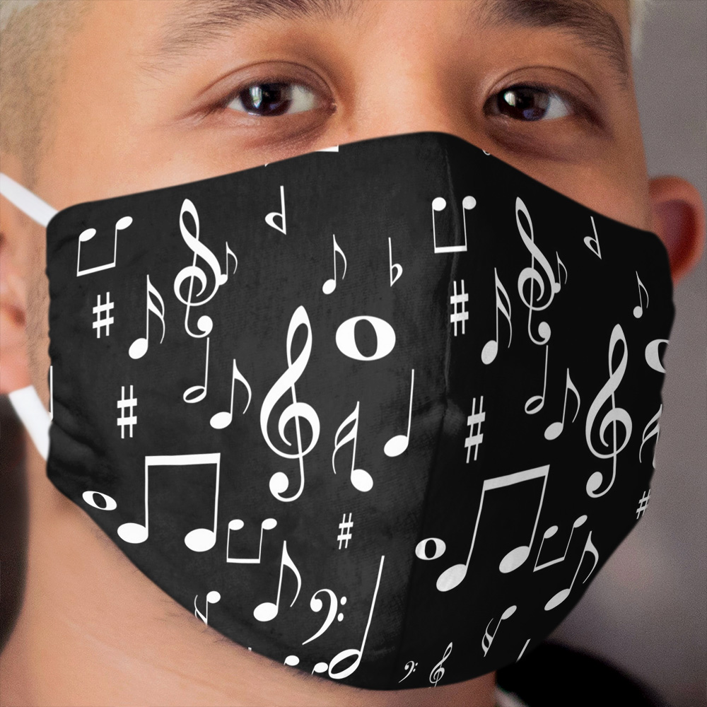 Music notes Cloth Face Mask - Chief T-shirt