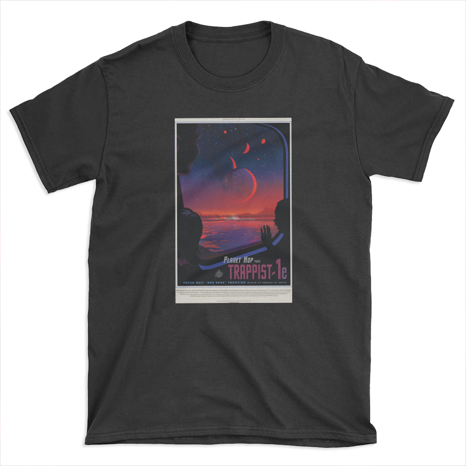 NASA JPL Exoplanet Travel Bureau: TRAPPIST-1e (8K resolution) T-shirt ...
