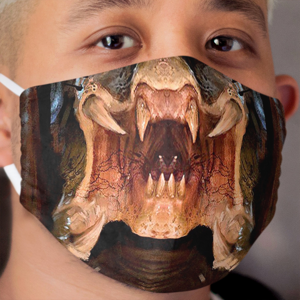 predator mouth Cloth Face Mask - Chief T-shirt