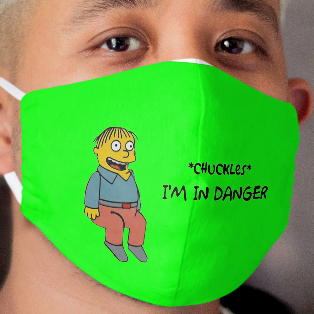 Ralph I'm in Danger - Green Cloth Face Mask - Chief T-shirt