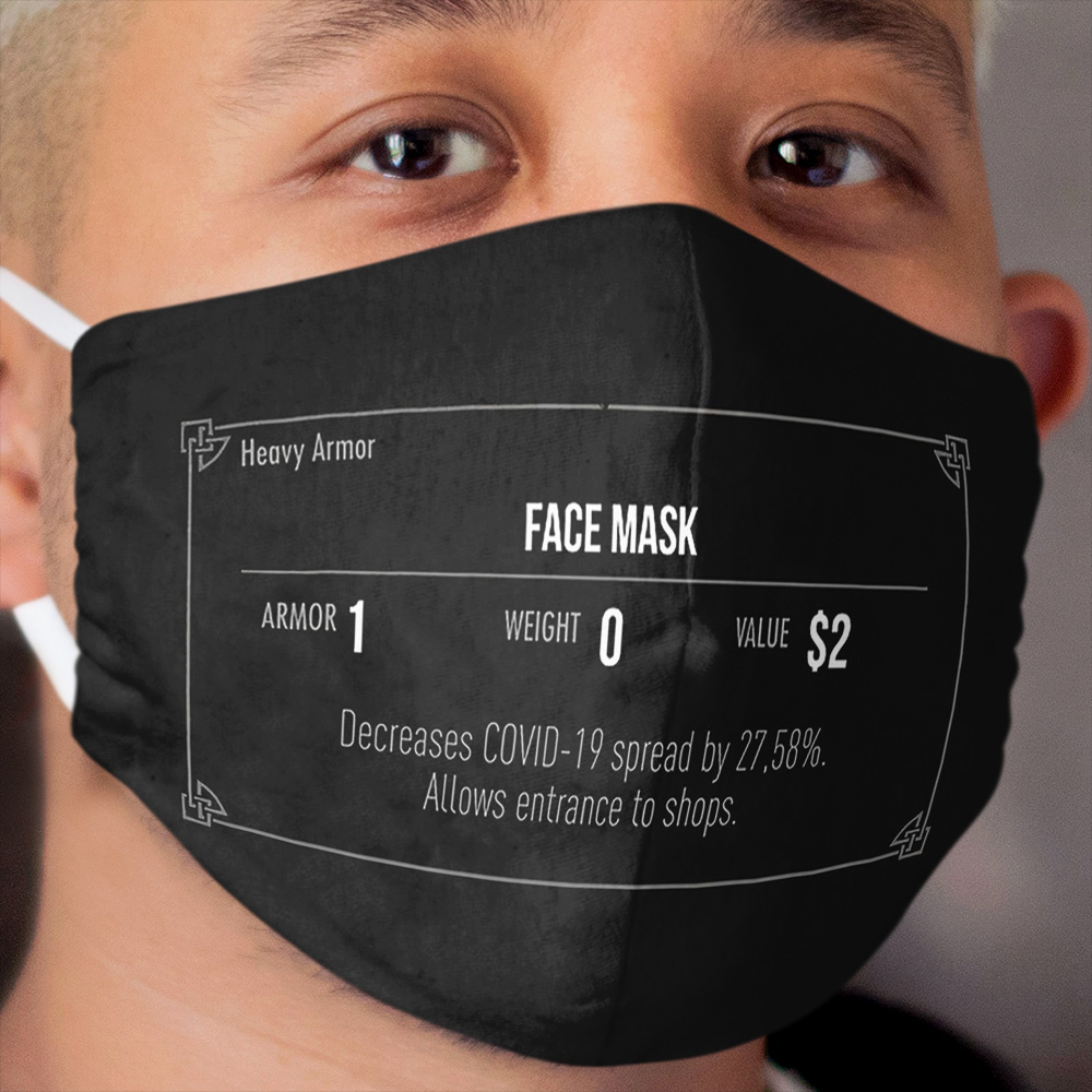 Skyrim Meme Cloth Face Mask - Chief T-shirt
