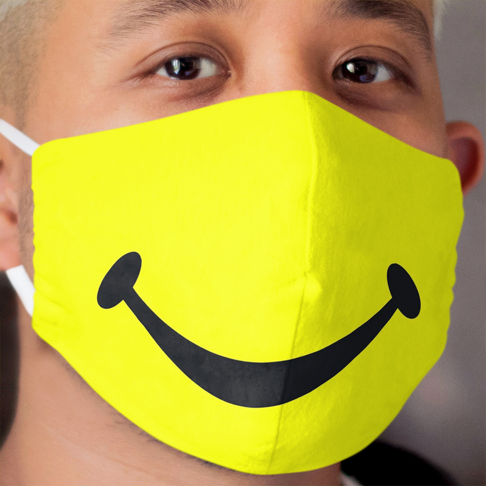 Smiley face smile Cloth Face Mask - Chief T-shirt