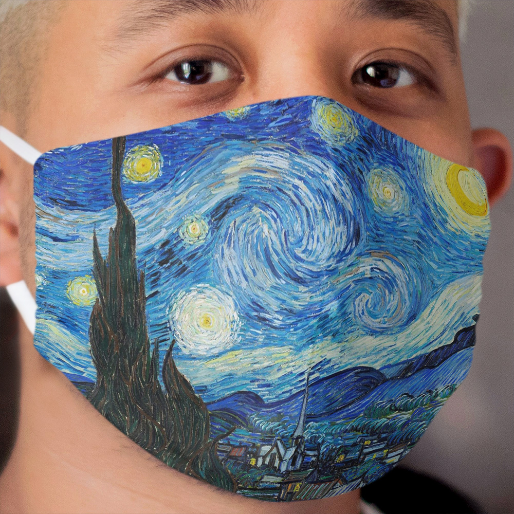 Starry Night Cloth Face Mask - Chief T-shirt