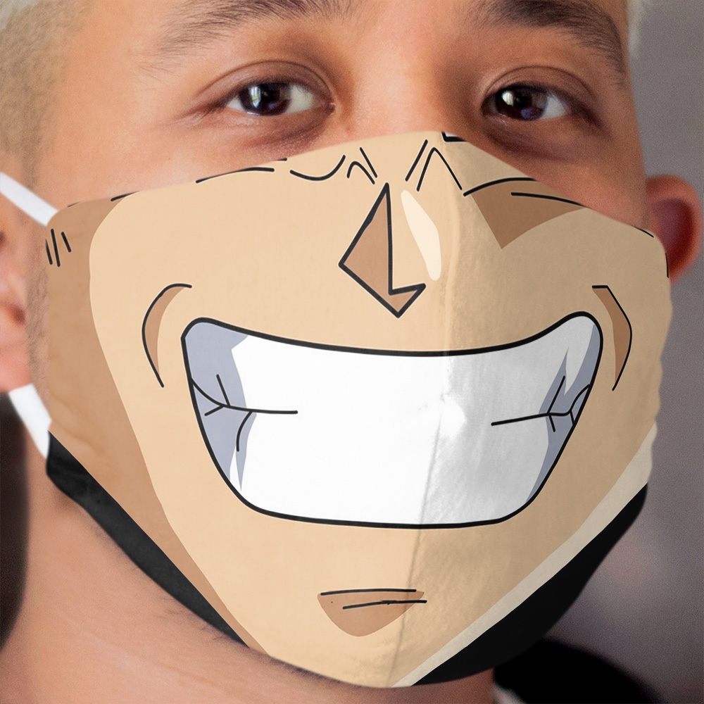 Vegeta Forced Smile Cloth Face Mask - Chief T-shirt