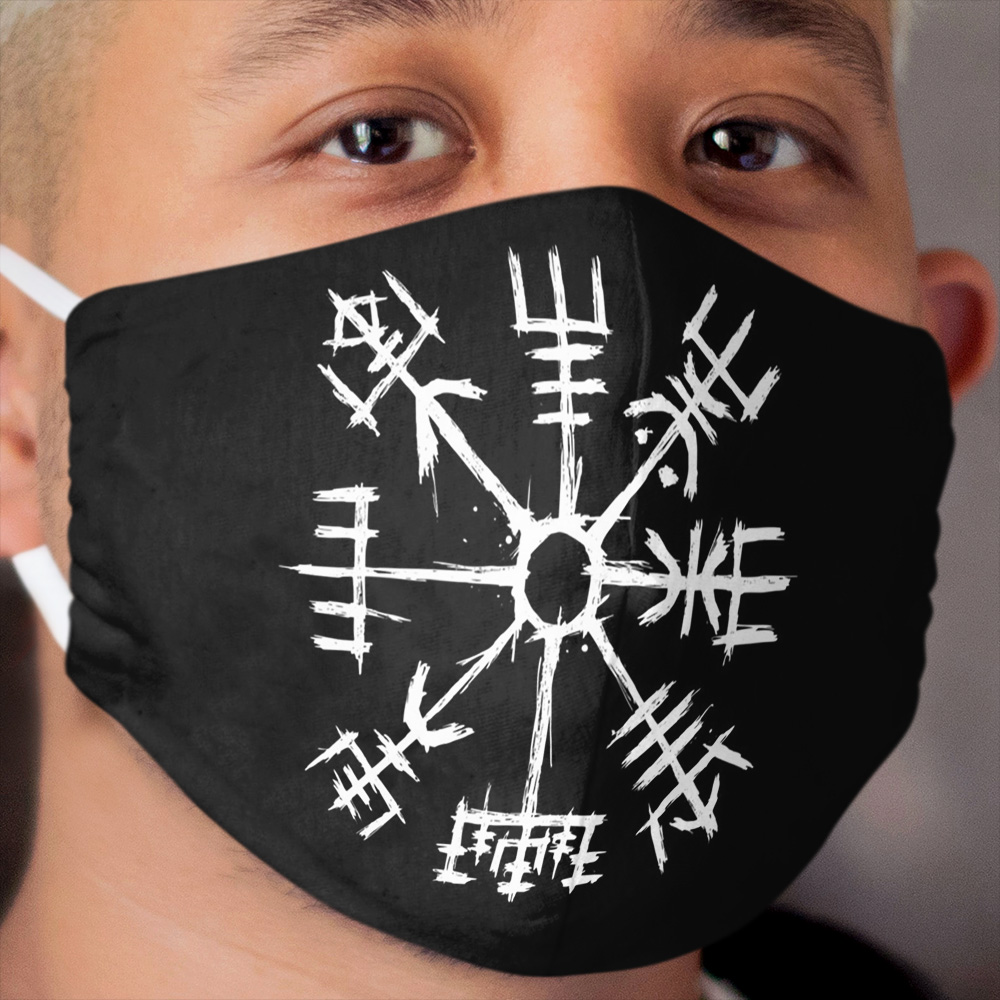Viking Compass Vegvisir Cloth Face Mask - Chief T-shirt