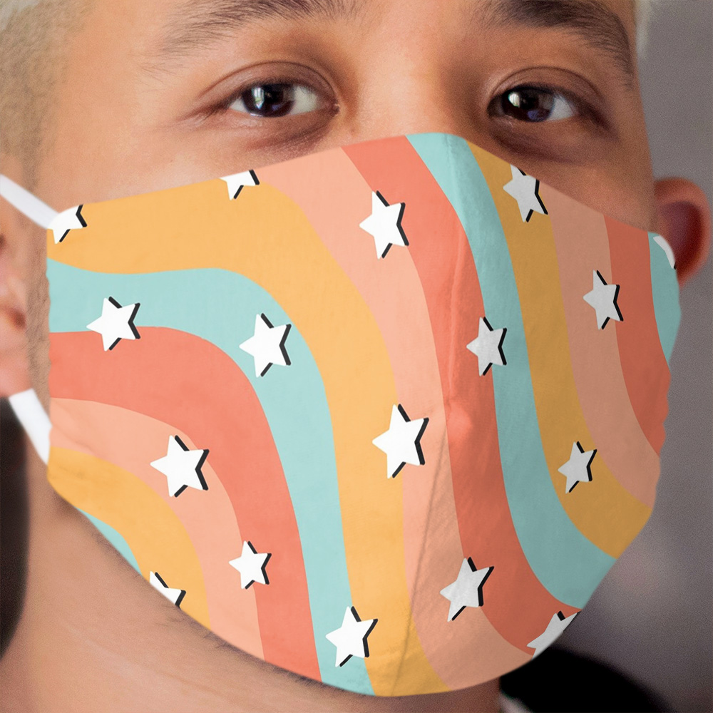 vsco star pattern Cloth Face Mask - Chief T-shirt