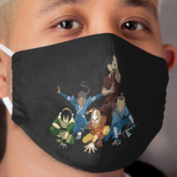 Avatar The Last Airbender Group Cloth Face Mask - Chief T-shirt