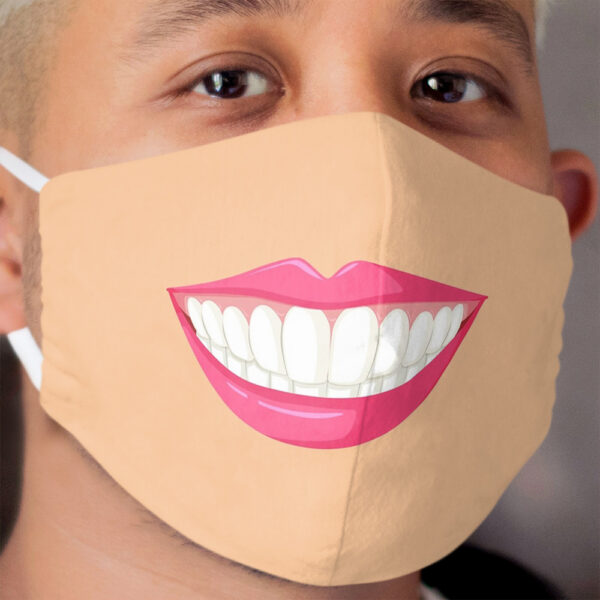 CARTOON SMILE Cloth Face Mask - Chief T-shirt