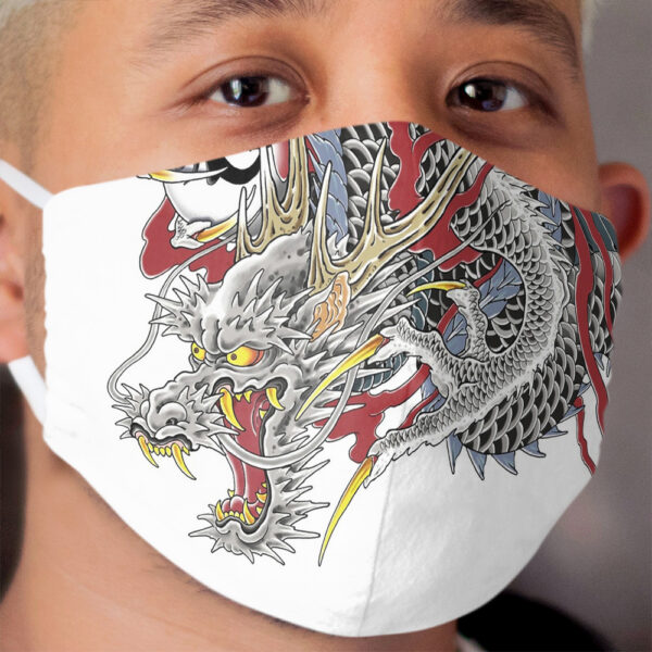 Kazuma Kiryu Dragon Tattoo horizontal Cloth Face Mask - Chief T-shirt