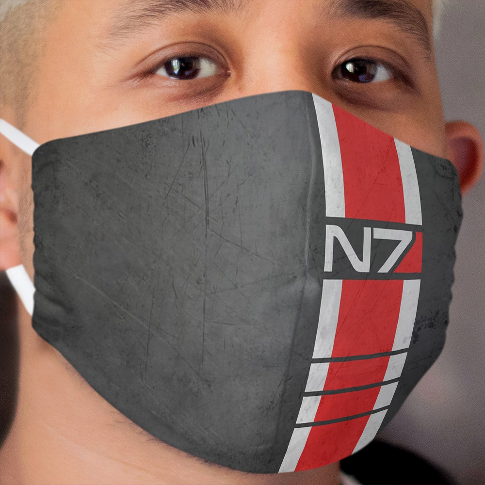 Mass Effect N7 Special Forces Stripes Cloth Face Mask - Chief T-shirt