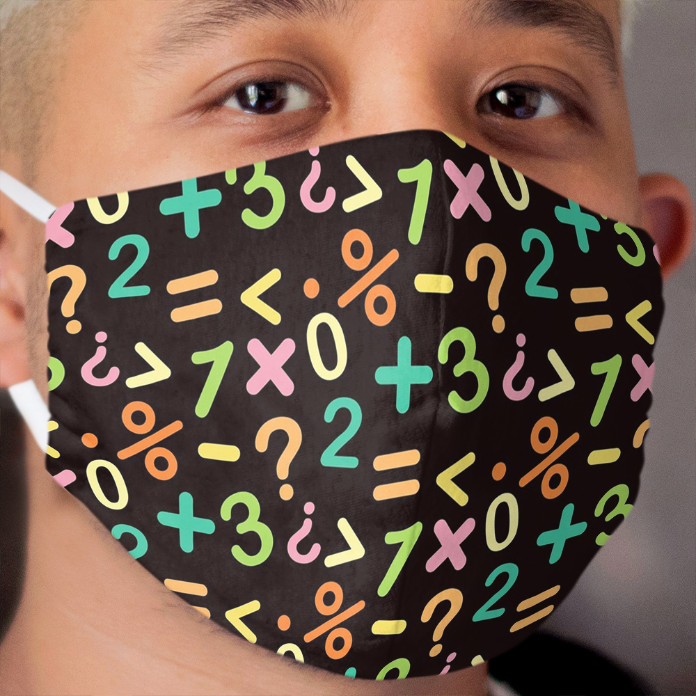 Math and Numbers Cloth Face Mask for Teacher or Student Cloth Face Mask ...