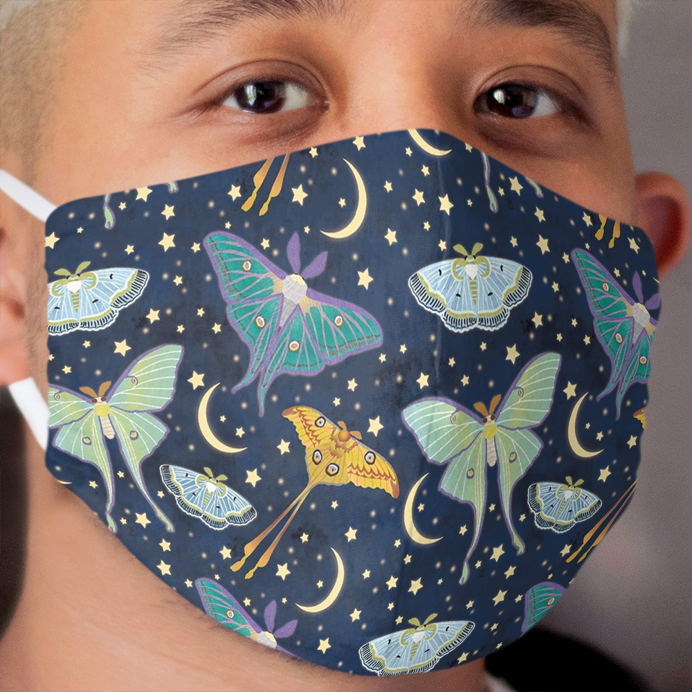Moon Moths Cloth Face Mask - Chief T-shirt