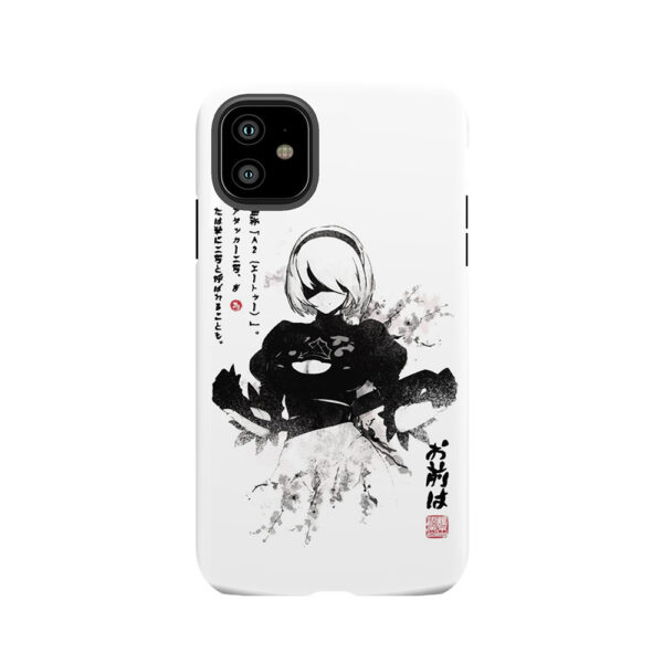 Nier:Automata 2B Japan Ink _________ Tough Phone Case - Chief T-shirt