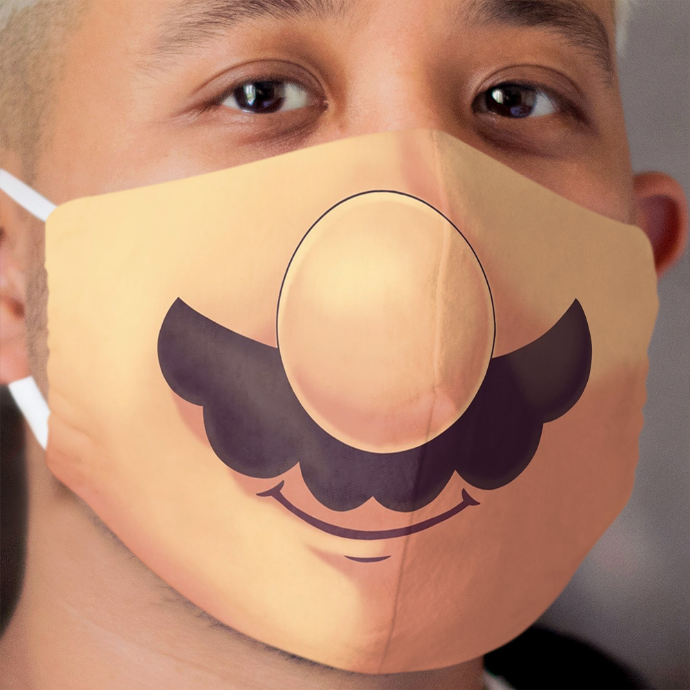 Plumber Mustache Cloth Face Mask // Funny Mouth, Gaming s, 80s 90s ...