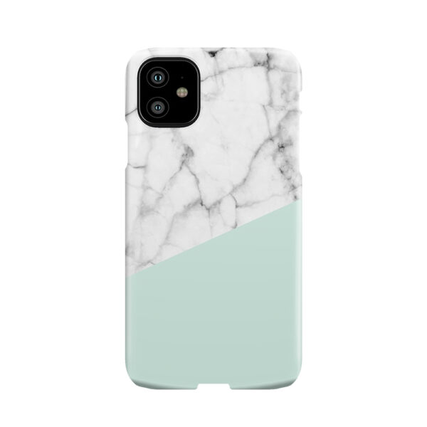 Real White Marble Half Pastel Mint Green Phone Case - Chief T-shirt