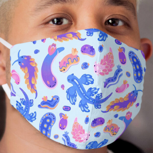 Sea slug - pastel blue Cloth Face Mask - Chief T-shirt