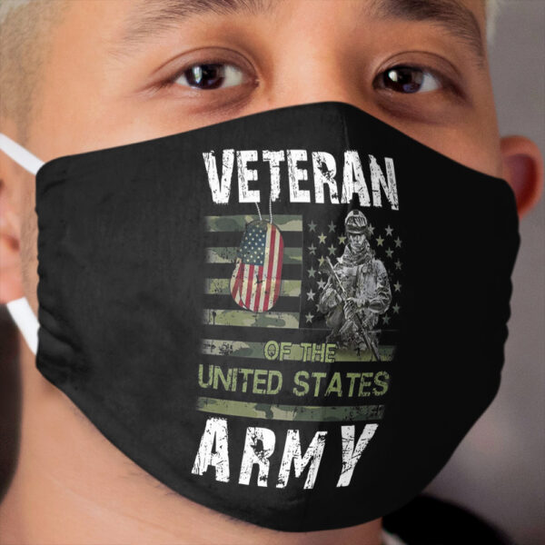 US Army Veteran Cloth Face Mask - Chief T-shirt