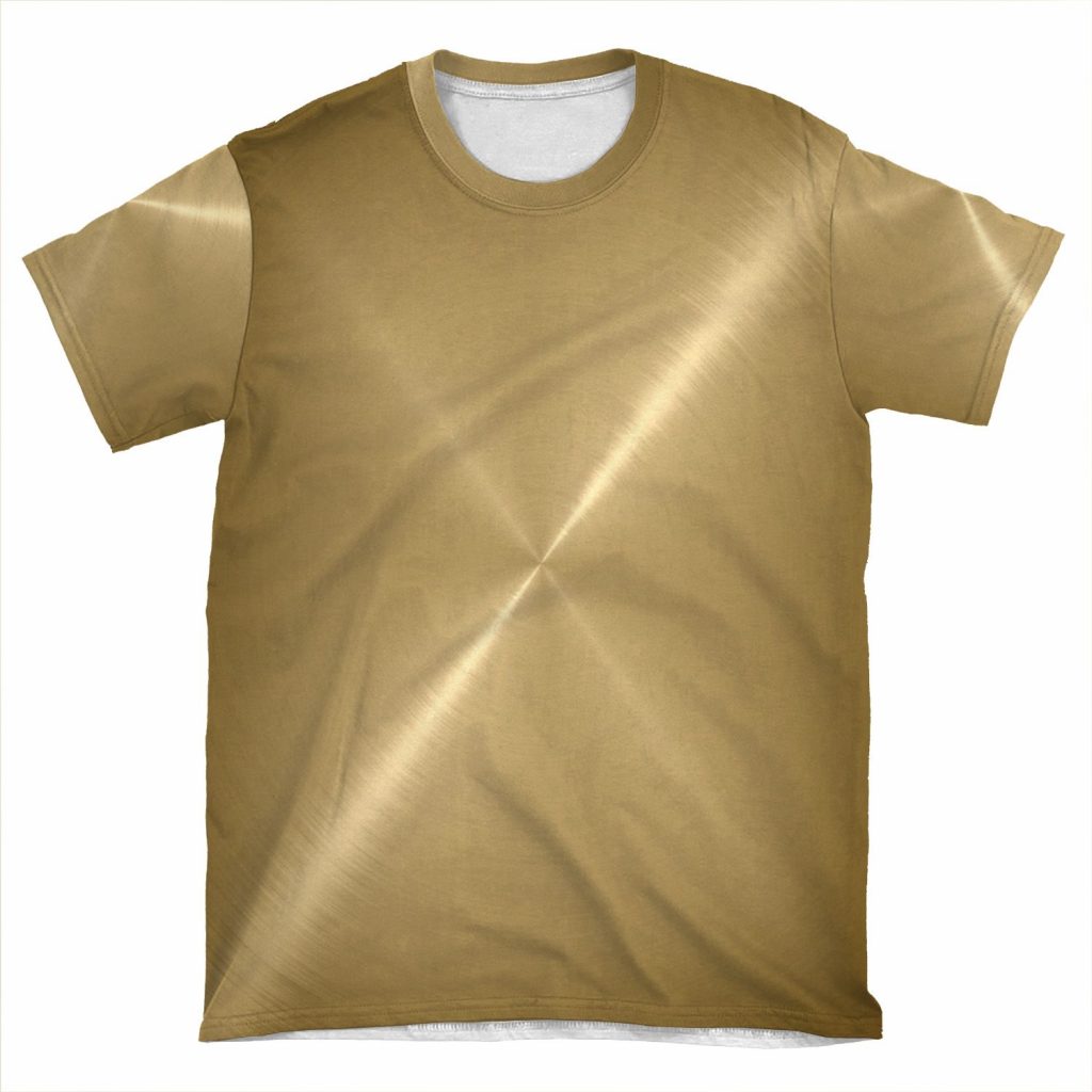 Gold Stainless Shiny Steel Metal AOP T-shirt Tee - Chief T-shirt