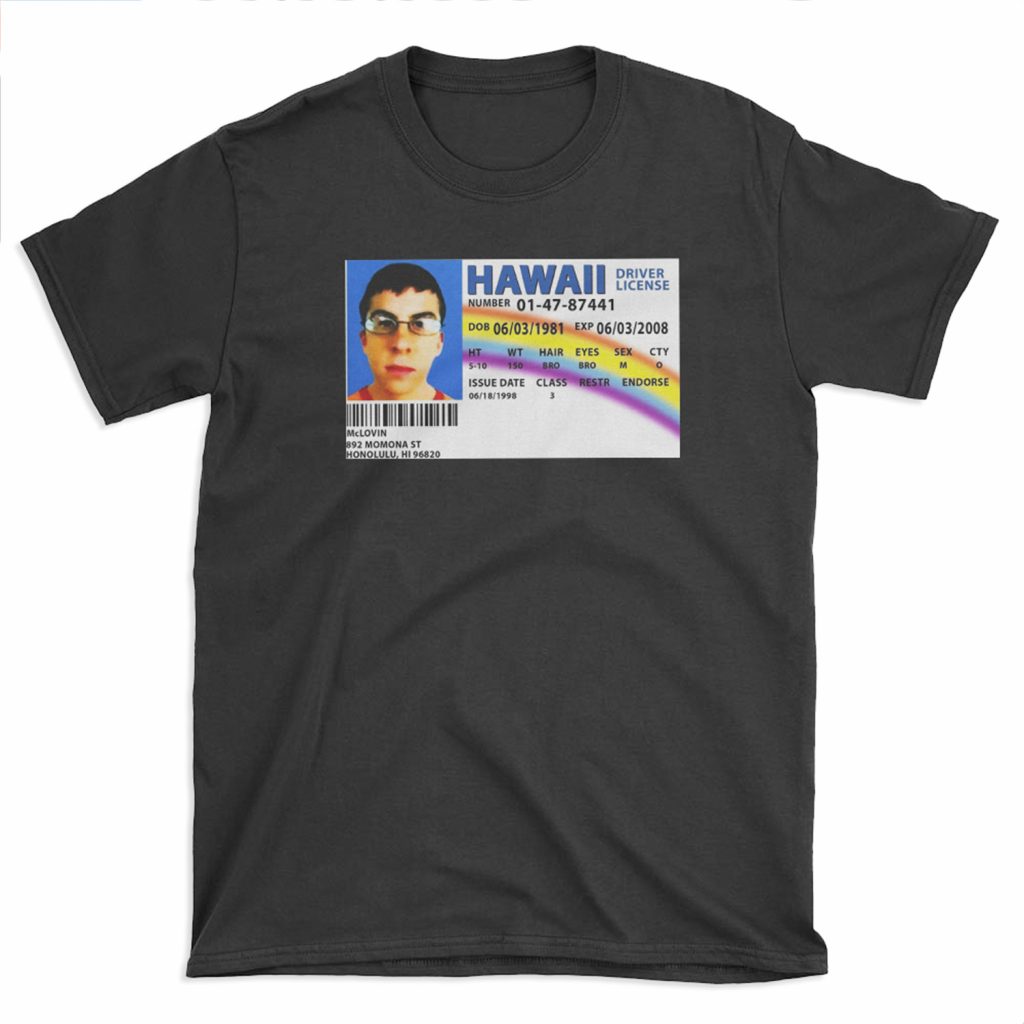 McLovin SUPERBAD Drivers License Replica T-shirt Tee - Chief T-shirt